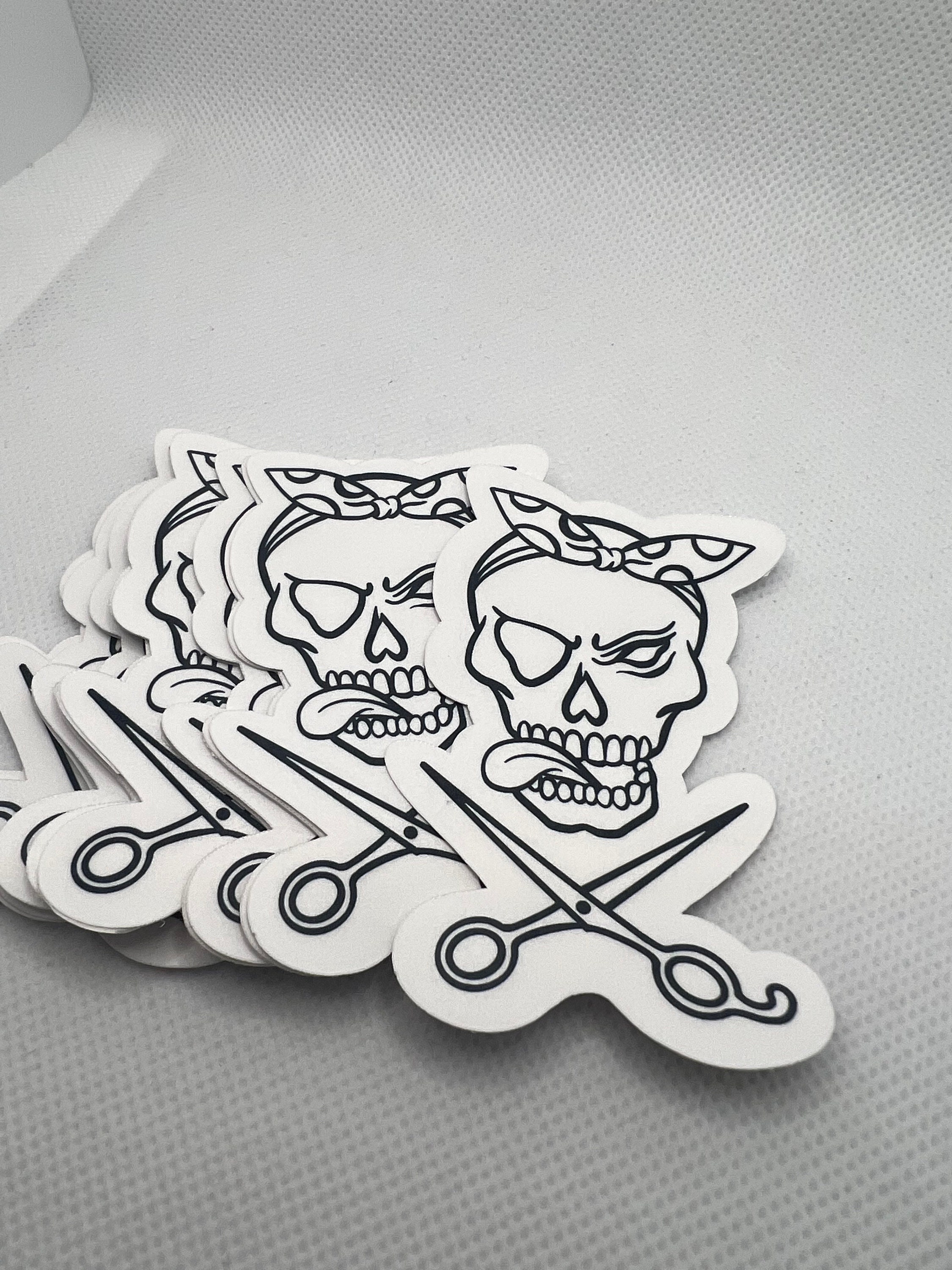Skull Stylist, Stylist Sticker, Cosmetology Gift, Shear Sticker, Gift ...