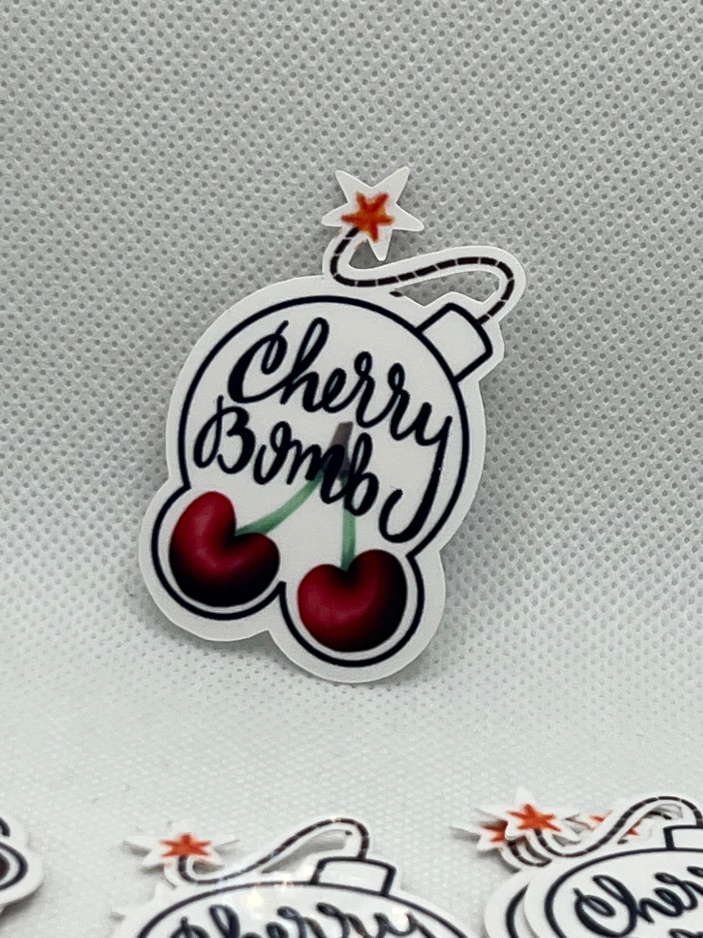 Cherry Sticker, Cherry Bomb Sticker, Hand Drawn Sticker, Journaling ...