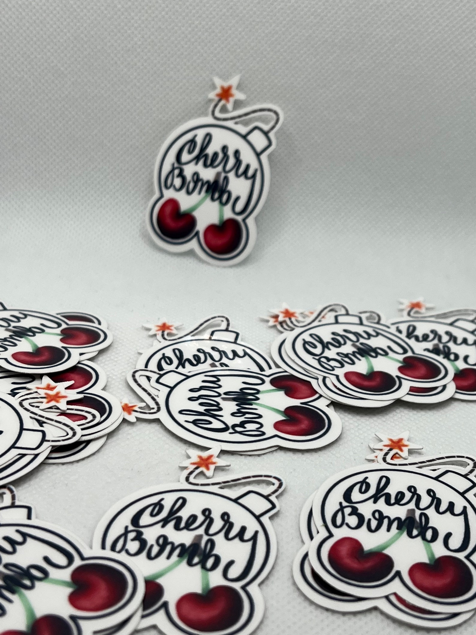 Cherry Sticker, Cherry Bomb Sticker, Hand Drawn Sticker, Journaling ...