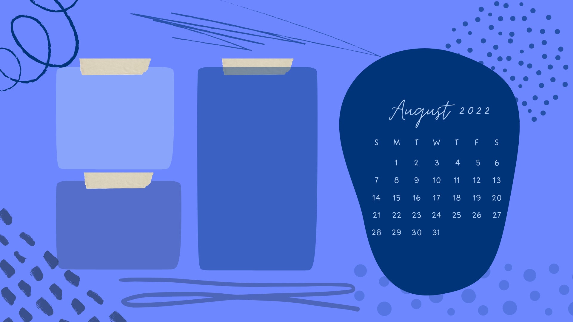 2022 Calendar Desktop Wallpapers - Etsy