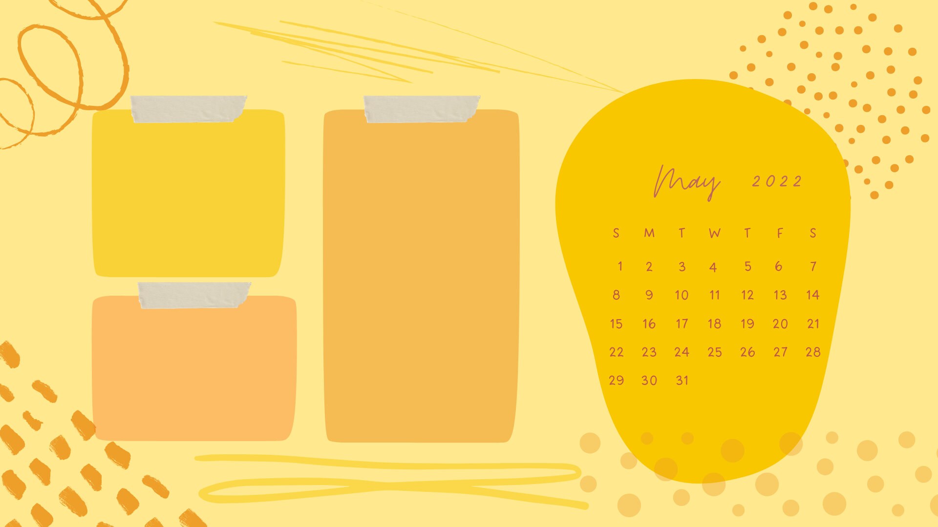 2022 Calendar Desktop Wallpapers - Etsy