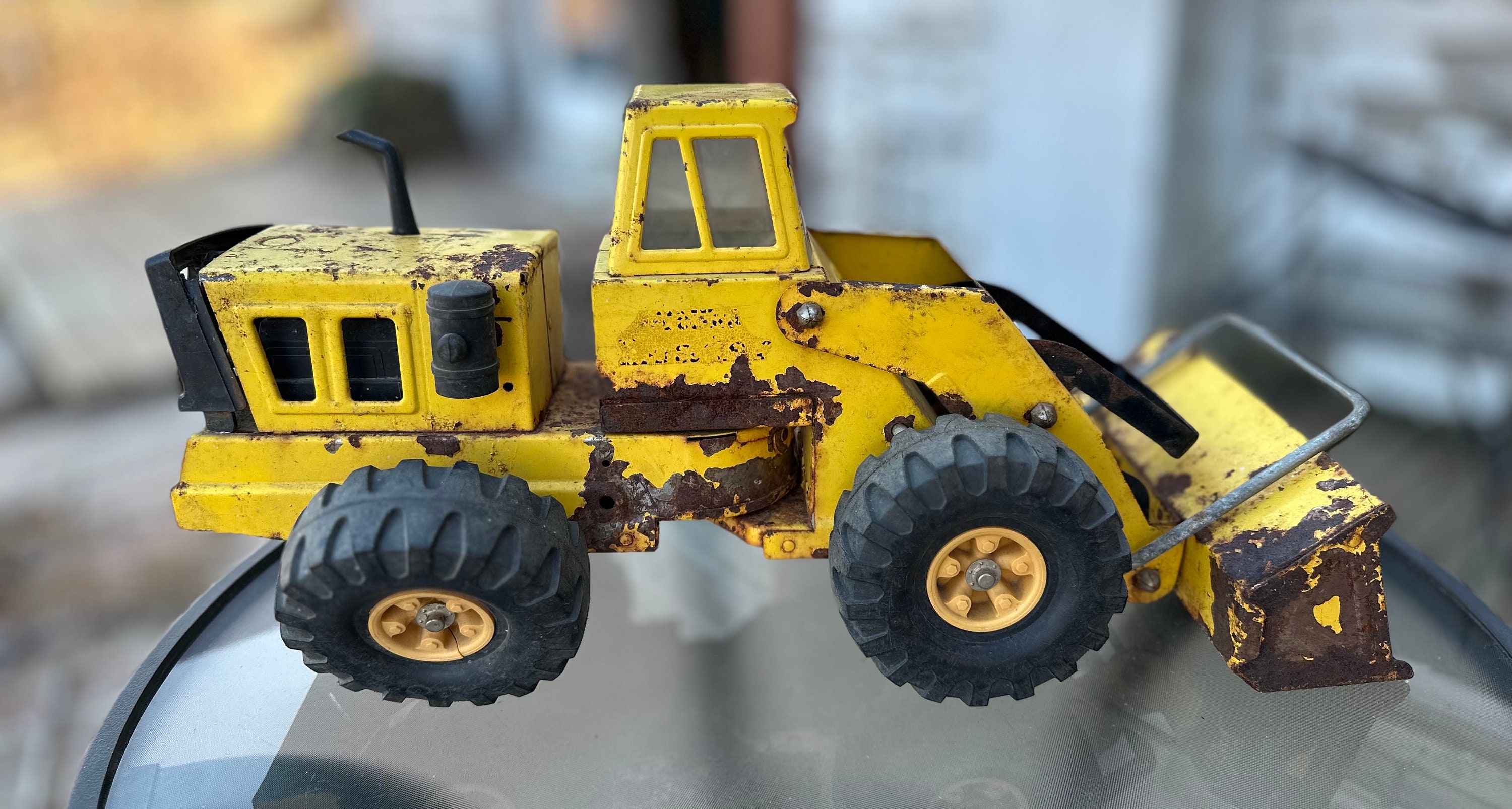 Vintage Mighty Tonka Front End Loader 1968, Pressed Steel Construction ...