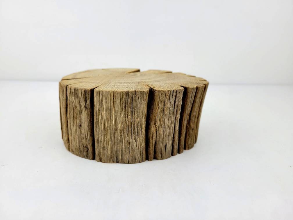 Real Wood Small Tree Stump Woodland Decor Forest Fairy Garden Display ...