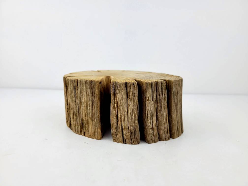 Real Wood Small Tree Stump Woodland Decor Forest Fairy Garden Display ...