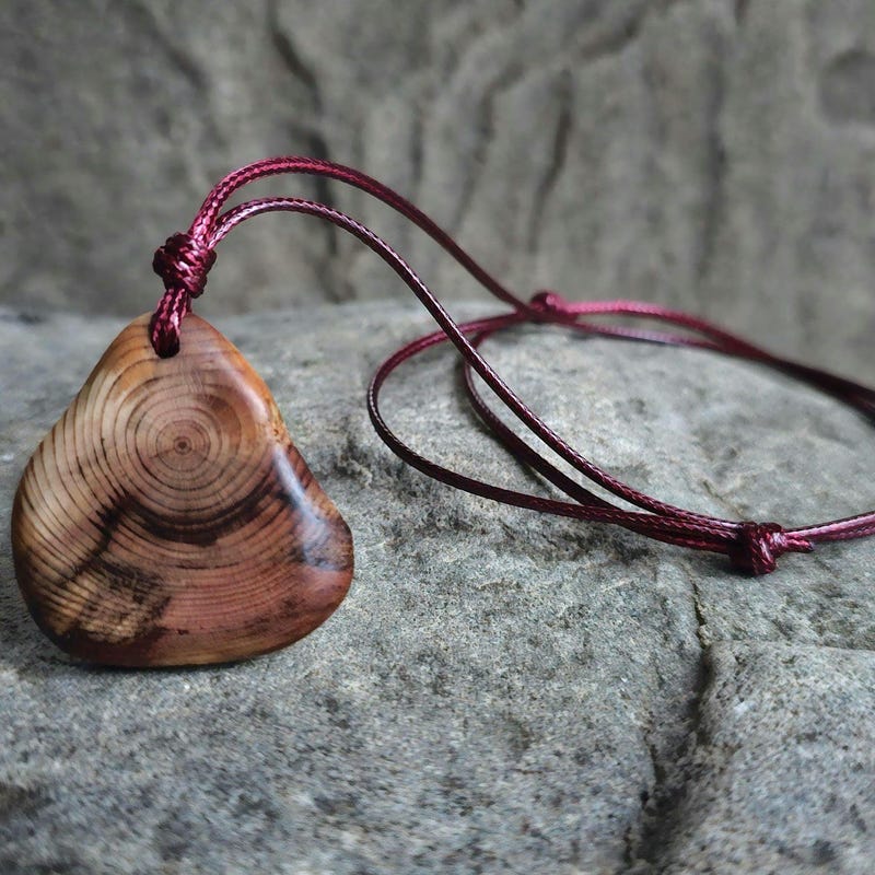 Wood Pendant Necklace - Etsy