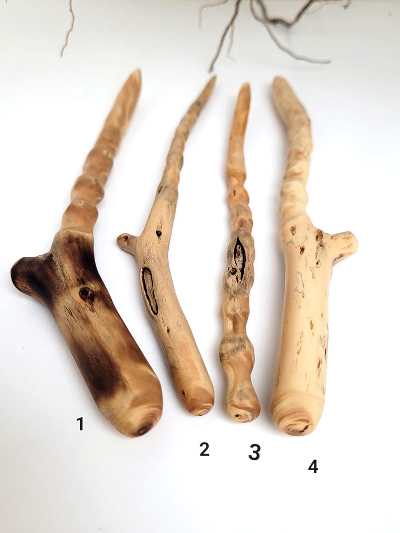Handmade Natural Yew Wood Magic Wand - Etsy