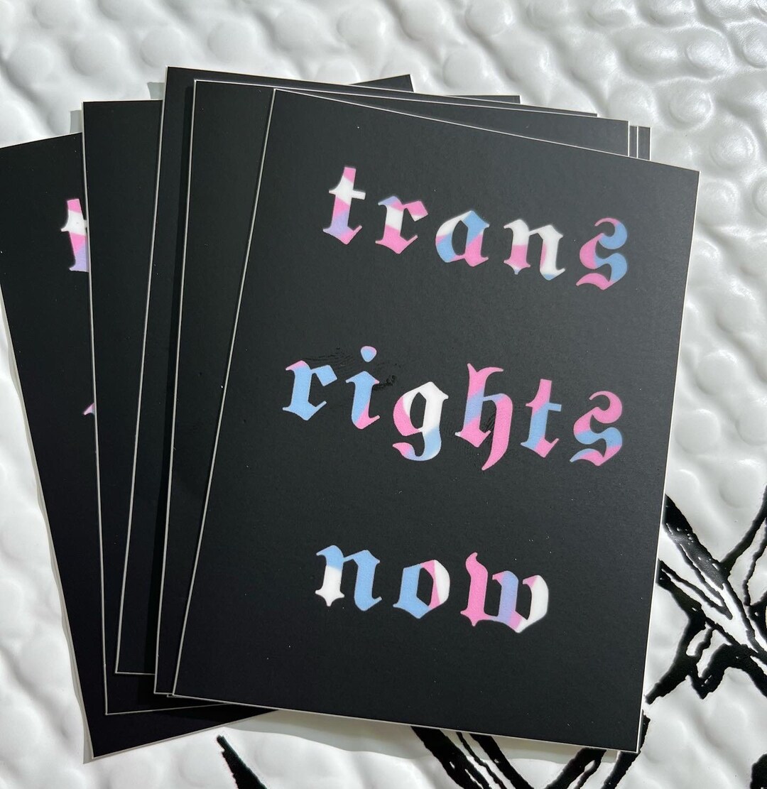 Trans Rights Now Sticker - Etsy