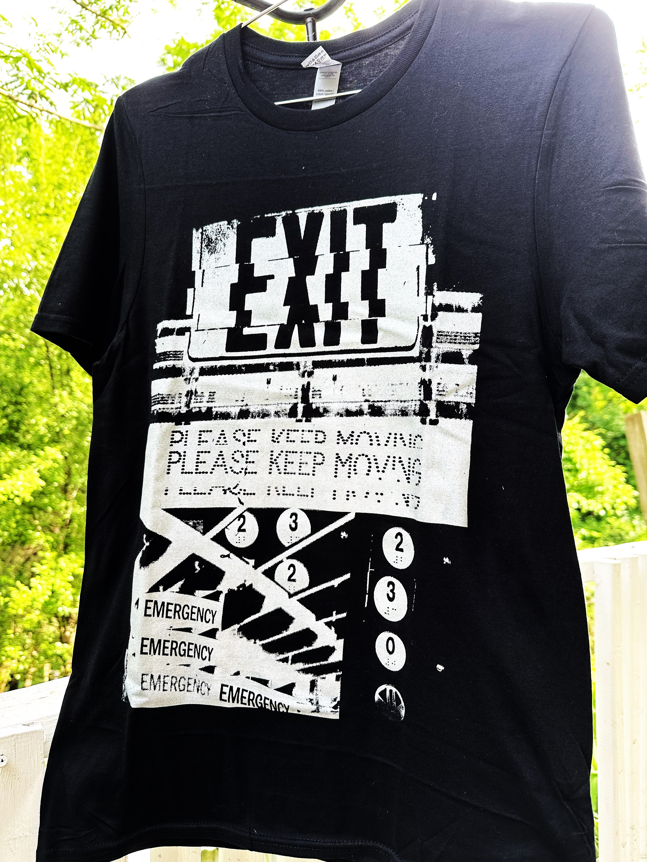 Exit Please Keep Moving Photo Collage Silkscreen Shirt Made to Order ...