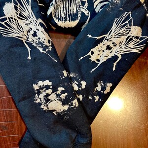 Hand Printed Insect Bug Detritus Mushroom Hoodie: Rose Gold Ink - Etsy