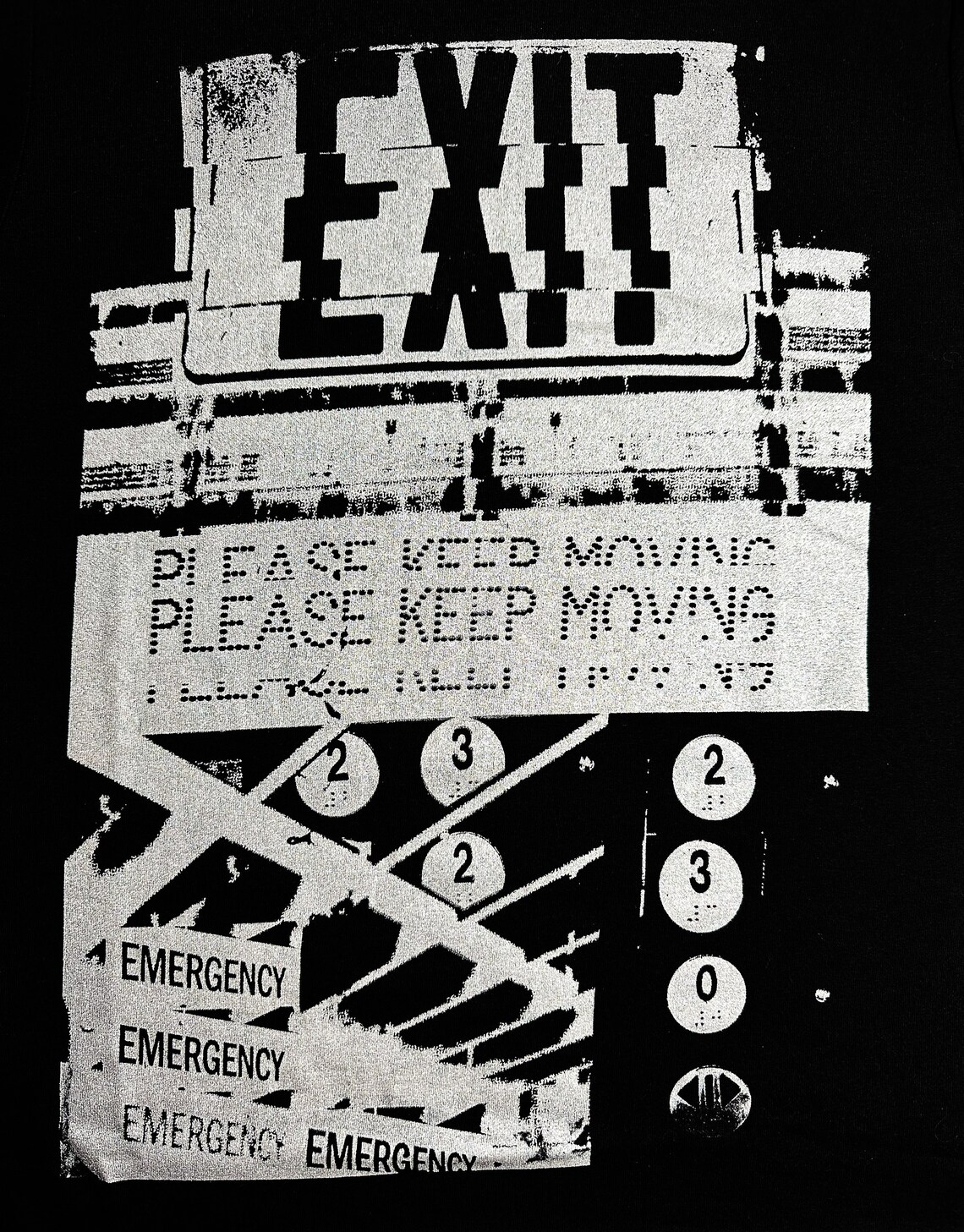 Exit Please Keep Moving Photo Collage Silkscreen Shirt Made to Order ...