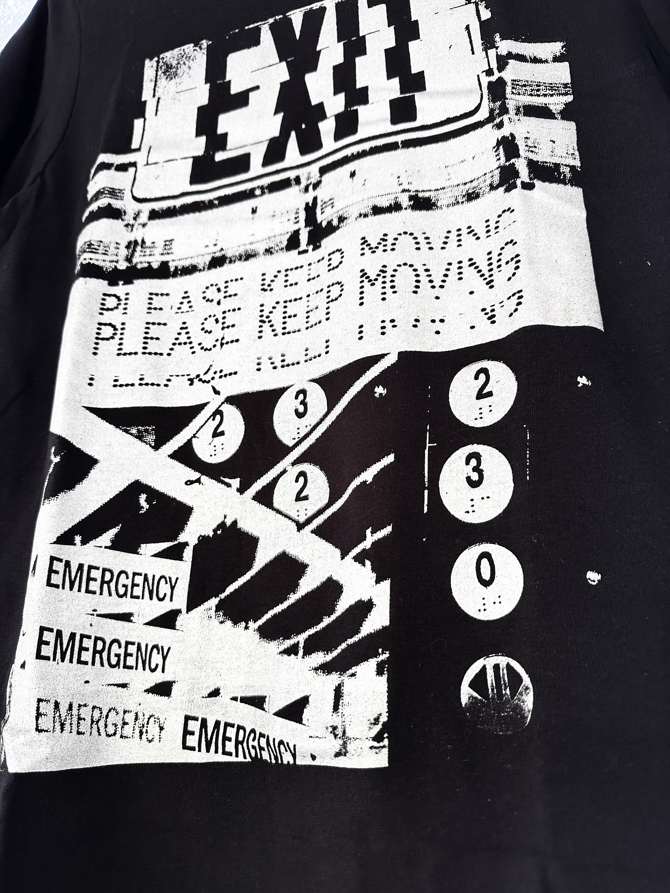 Exit Please Keep Moving Photo Collage Silkscreen Shirt Made to Order ...
