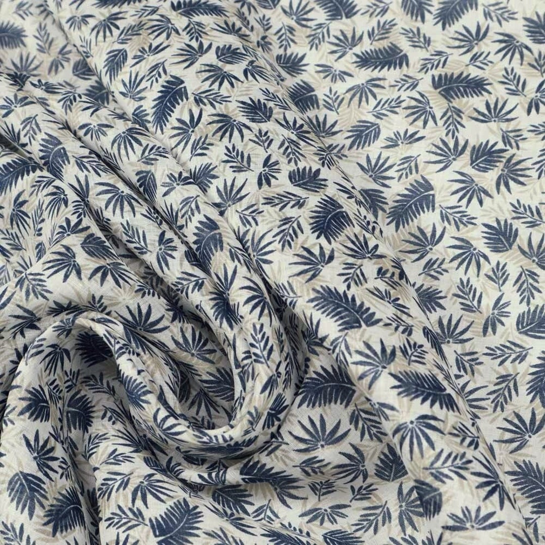 Fine Ramie Batiste in Wool White, Dark Blue and Beige, Italian Summer ...