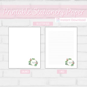 Tropical Version 2 Printable Stationery Paper 10 Pack for Letter ...