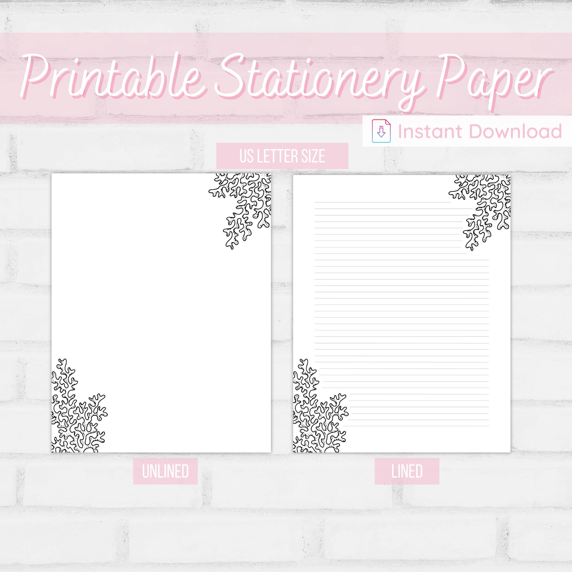 Fun Coloring Printable Stationery Paper 10 Pack for Letter Writing - Etsy