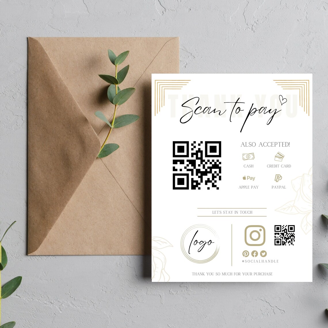 Editable Scan to Pay Sign, Printable Scan to Pay Template, Cash App ...