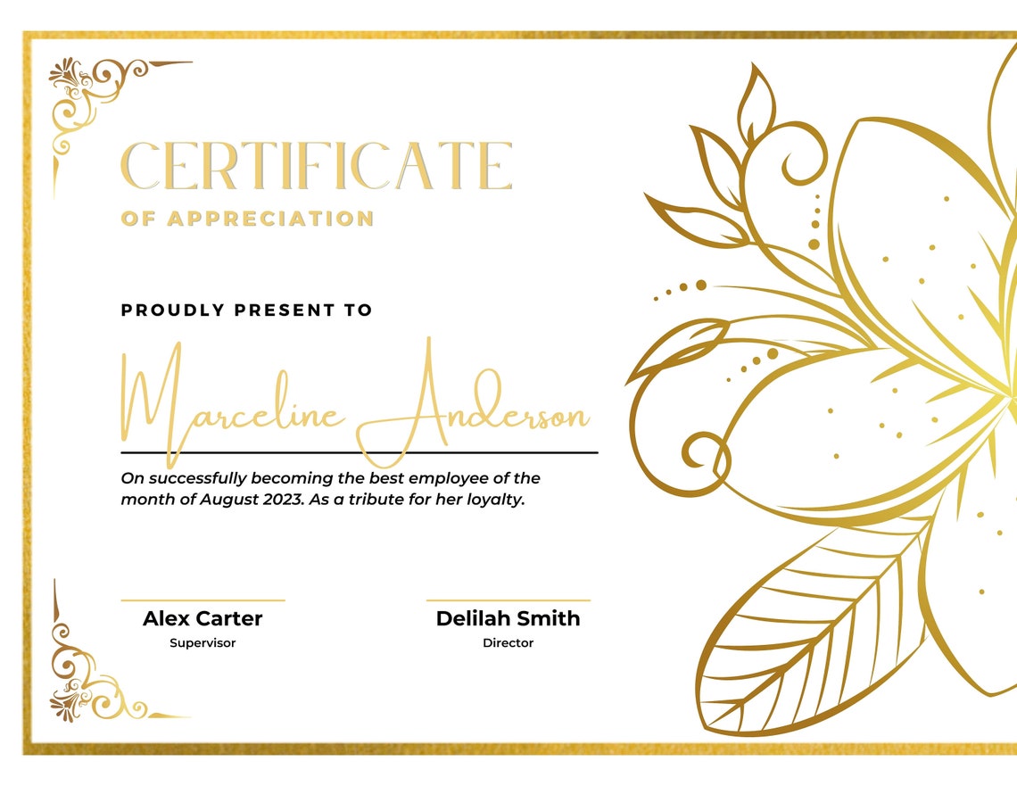 Editable Certificate of Completion Template, Training Certificate ...