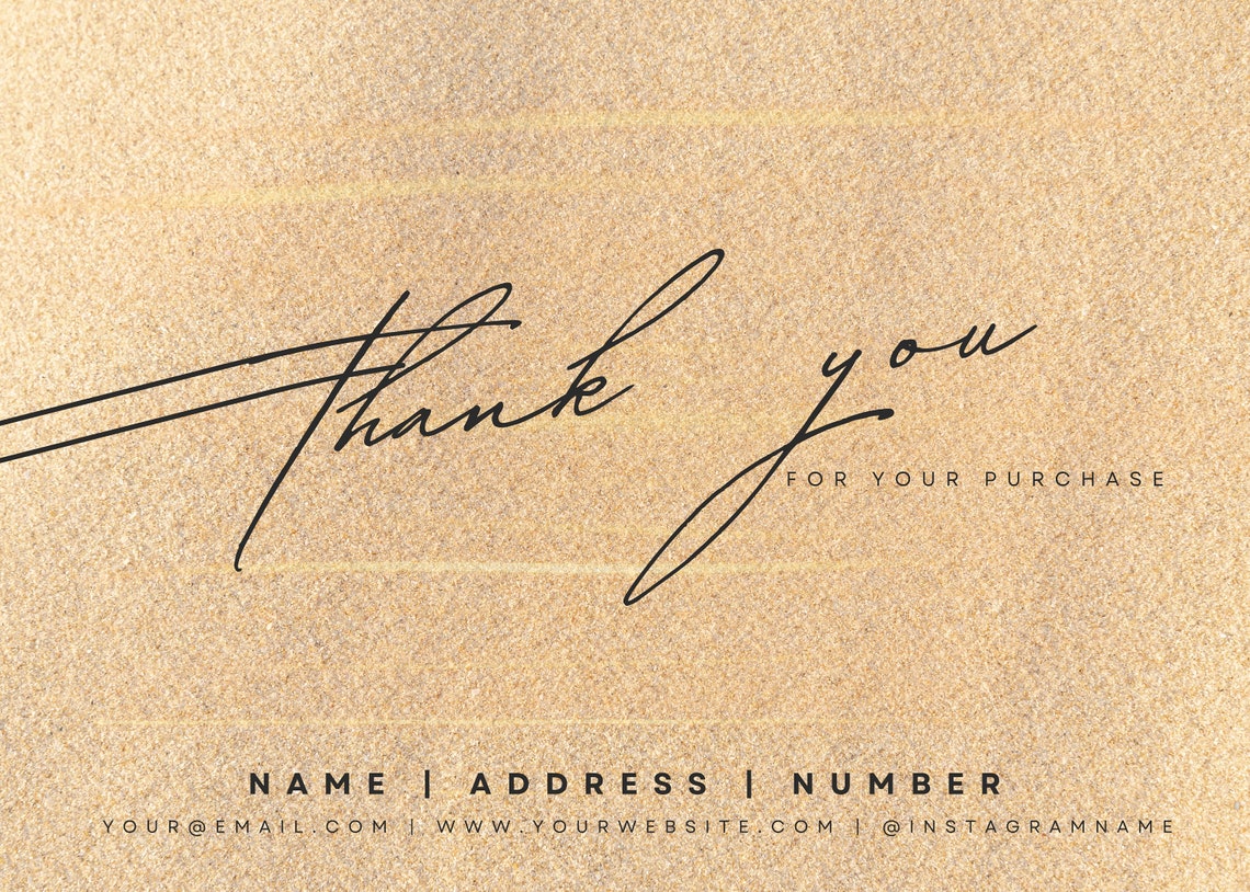 Small Business Thank You Card Template, Editable Business Thank You ...
