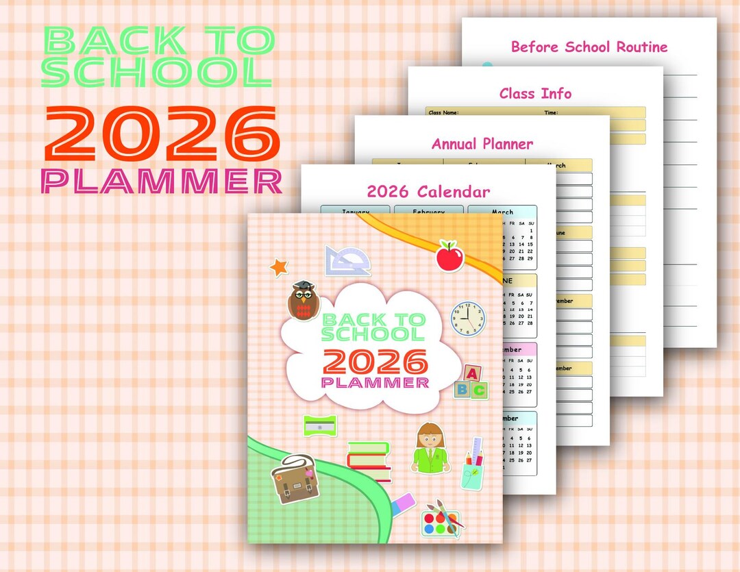 2026 Back to School Planner, Teacher Student Organizer (canva Editable ...