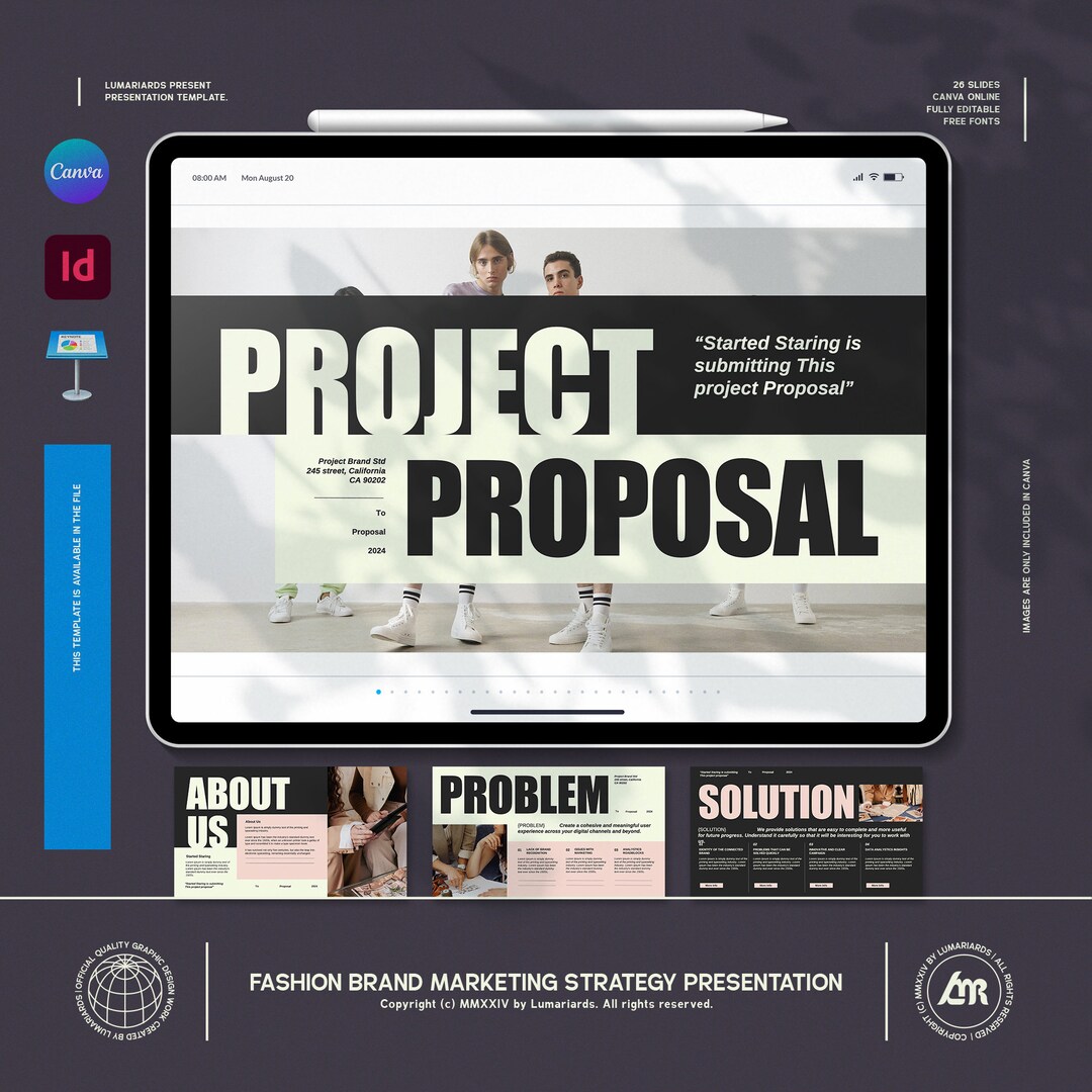 Canva, Keynote & Indesign Fashion Presentation Template - Etsy