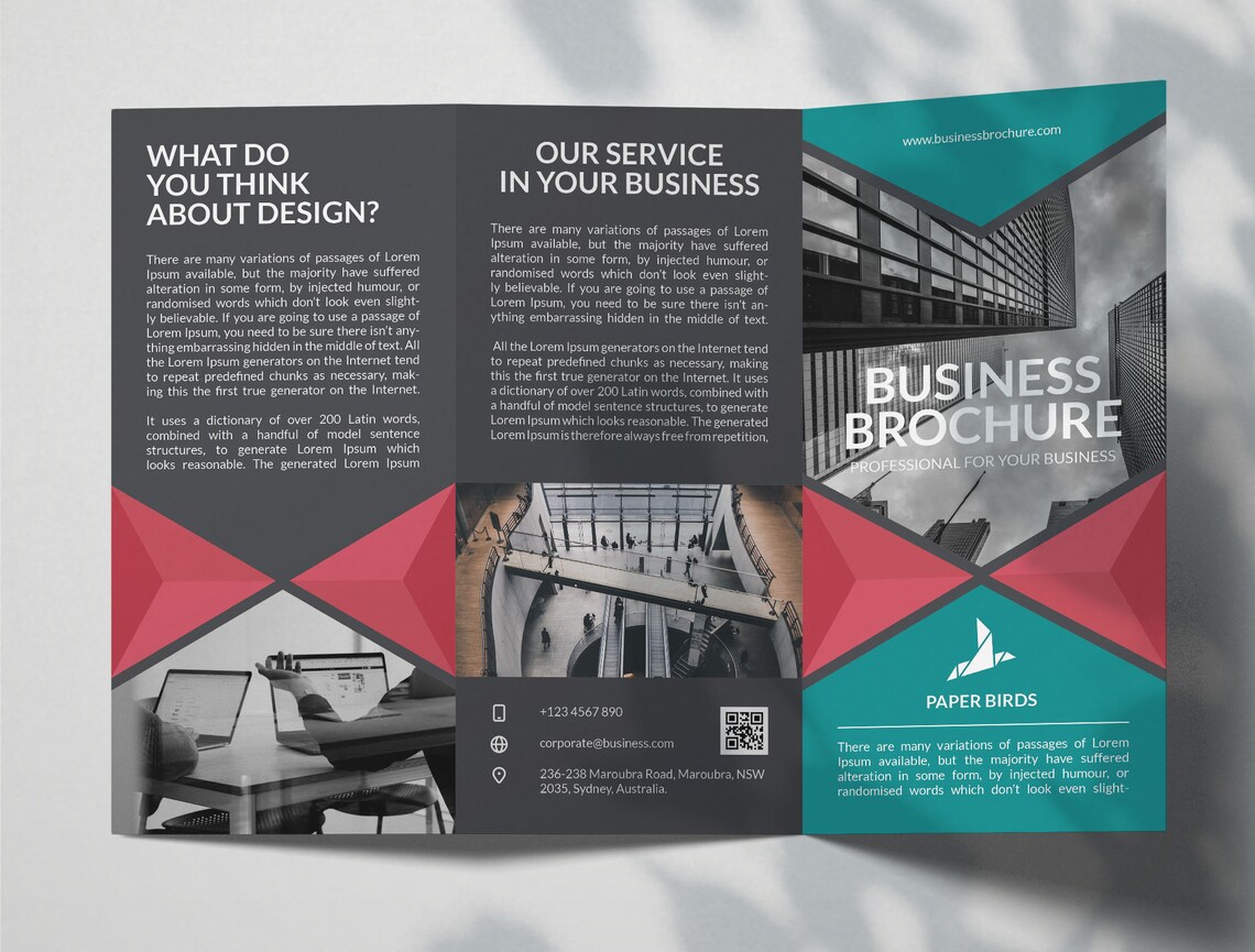 Business Brochure trifold Brochure Template - Etsy UK
