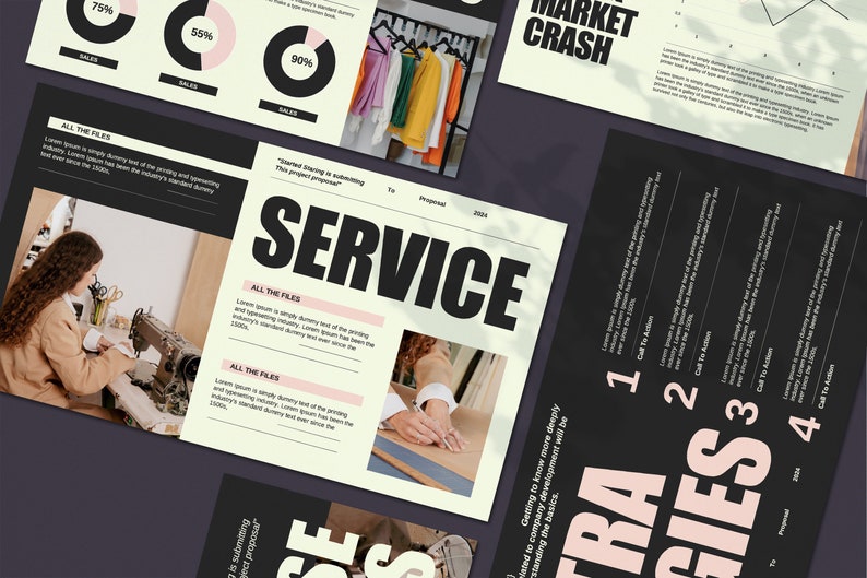 Canva, Keynote & Indesign Fashion Presentation Template - Etsy