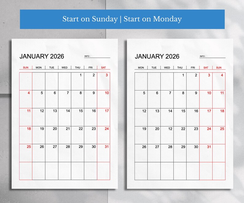 Editable Monthly Planner Template: Minimalist Design (DOCX,PDF ...