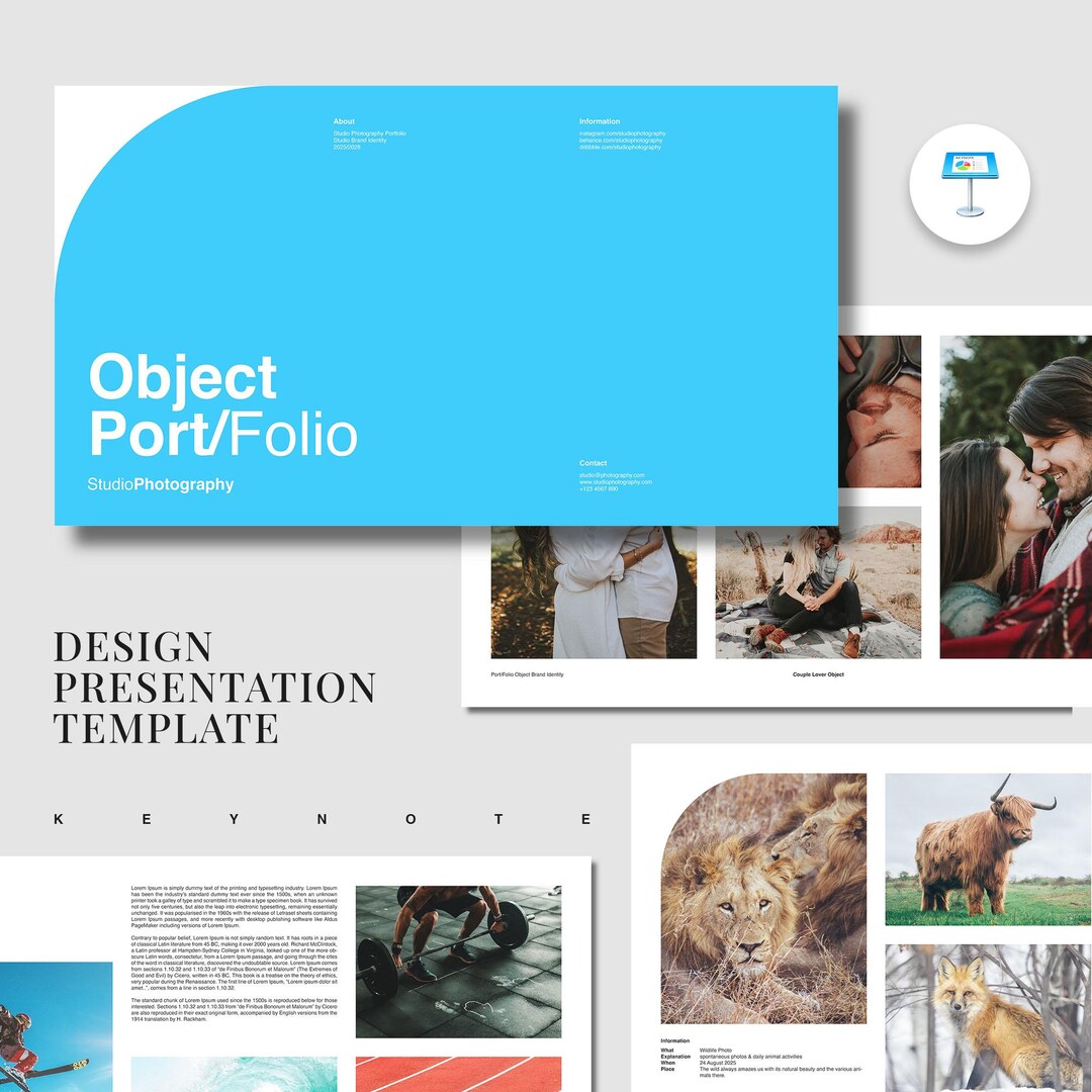 Object Portfolio Template | Corporate Presentation | Keynote Template ...