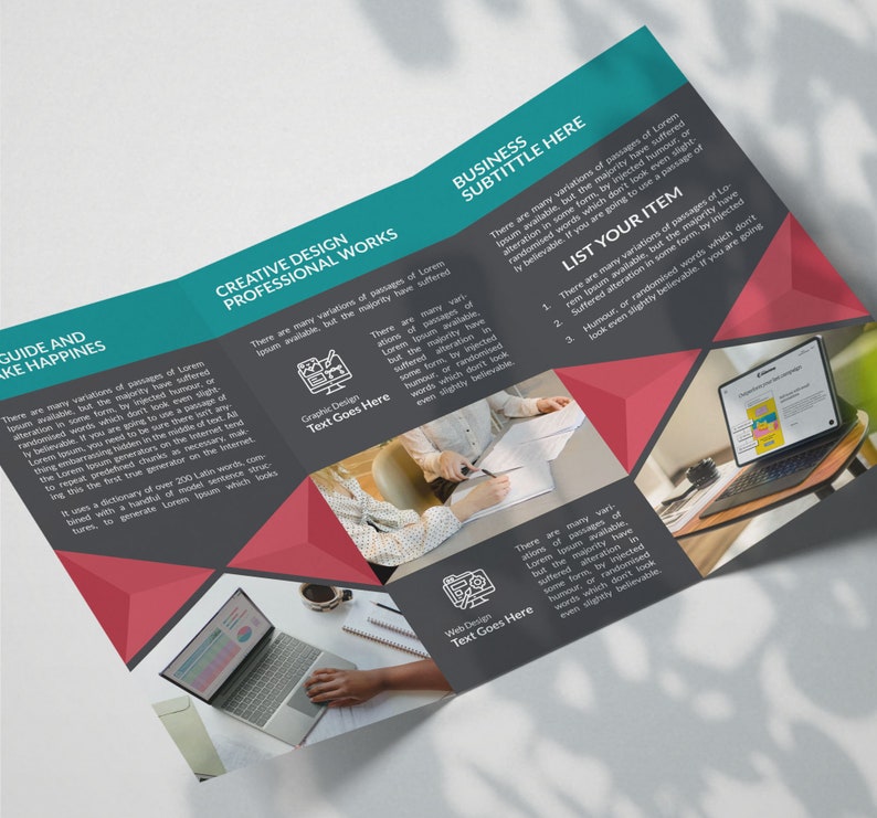 Luma Business Brochure trifold Brochure Template - Etsy