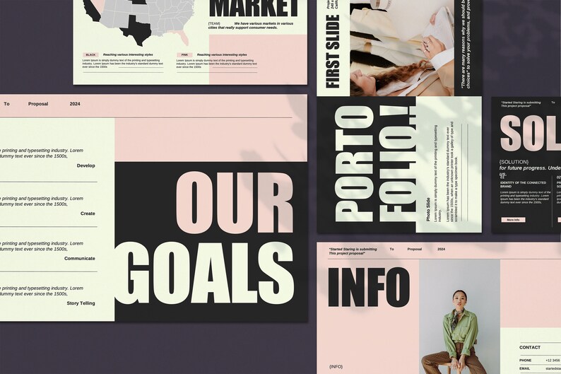 Canva, Keynote & Indesign Fashion Presentation Template - Etsy