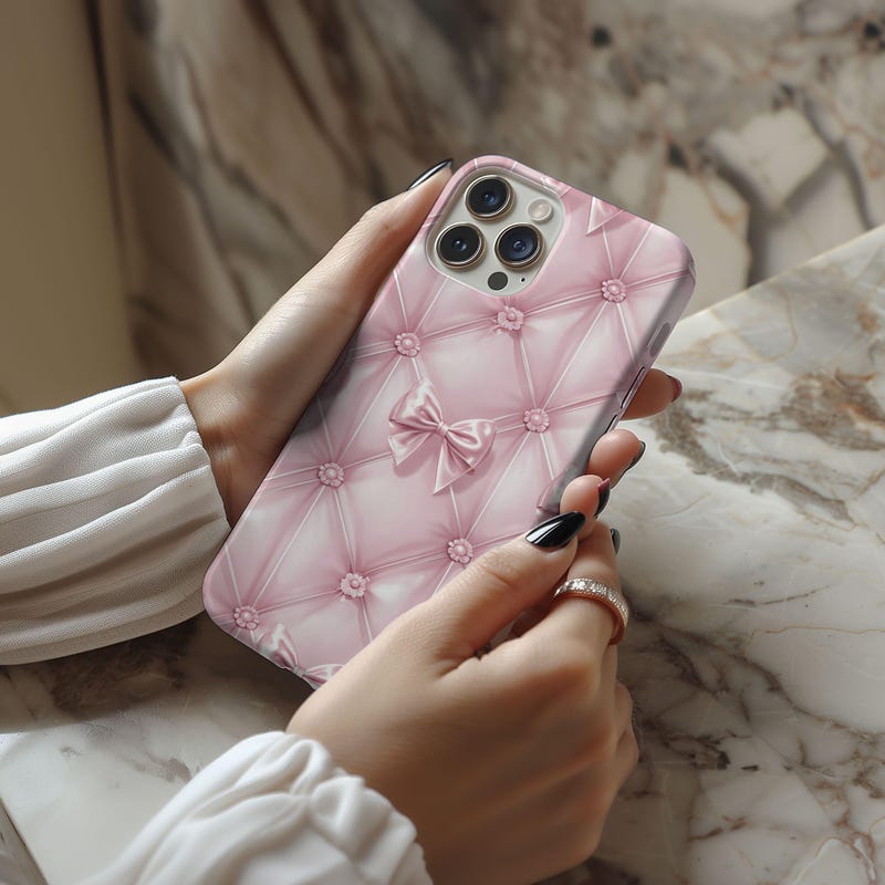 Pink Bow Phone Case - Etsy