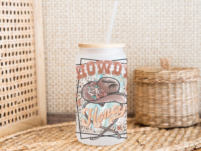 Howdy Honey Western Iced Coffee & Matcha Cup Beer Glass Can Tumbler ...