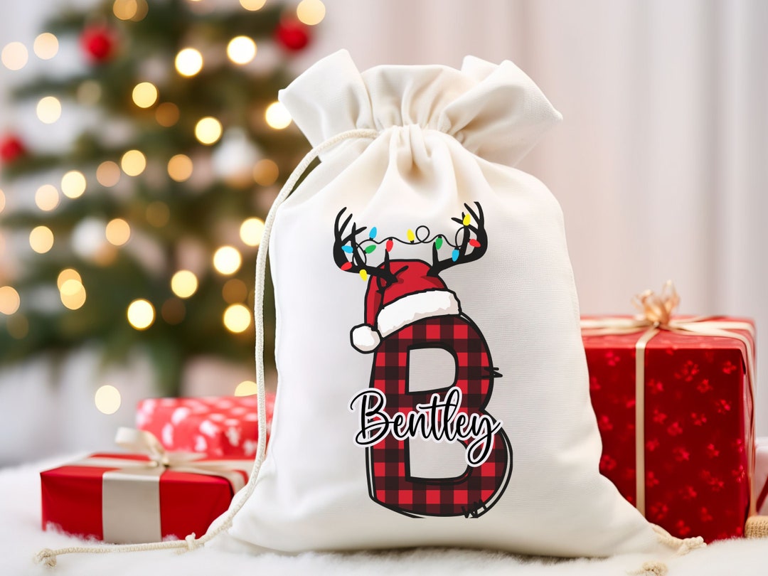 Large Custom Santa Sack Secret Santa Sack Christmas Gift - Etsy