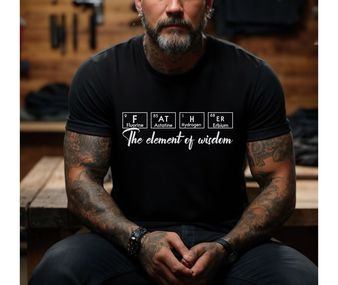 Father's Day Gift Father Periodic Table Tshirt, Nerdy Father's Day Gift ...