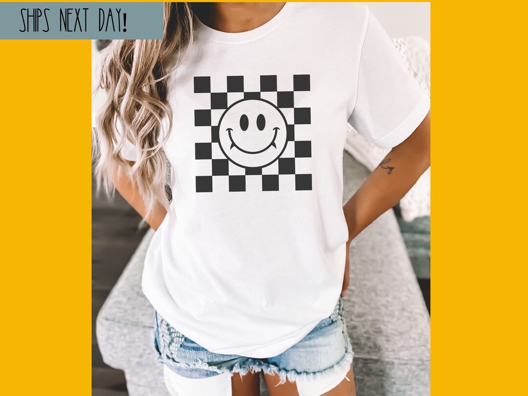 Retro Checkerboard Vampire Spooky Vibe Shirt Halloween T-shirt Cool ...