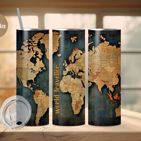 World Map Paper Bags - Etsy