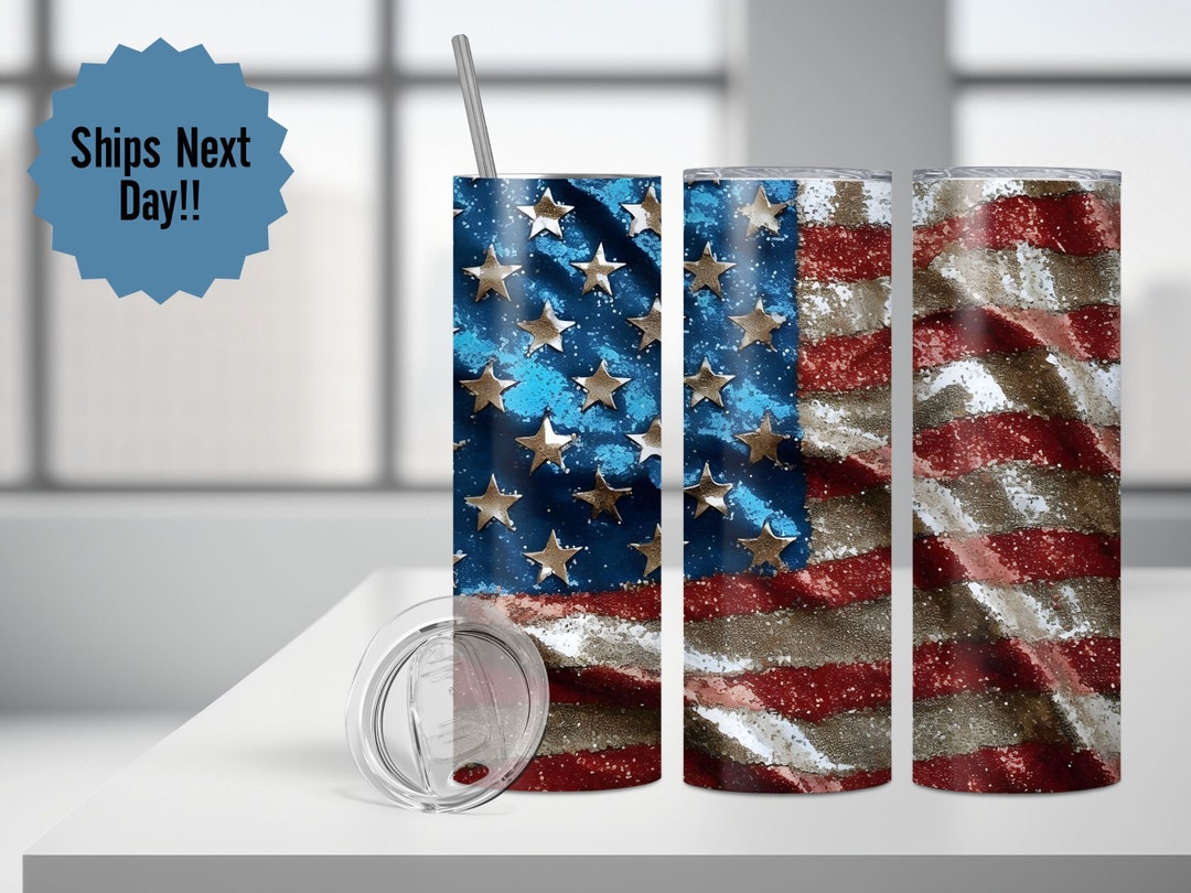American Flag Tumbler Personalized American Flag Gifts for Men USA ...