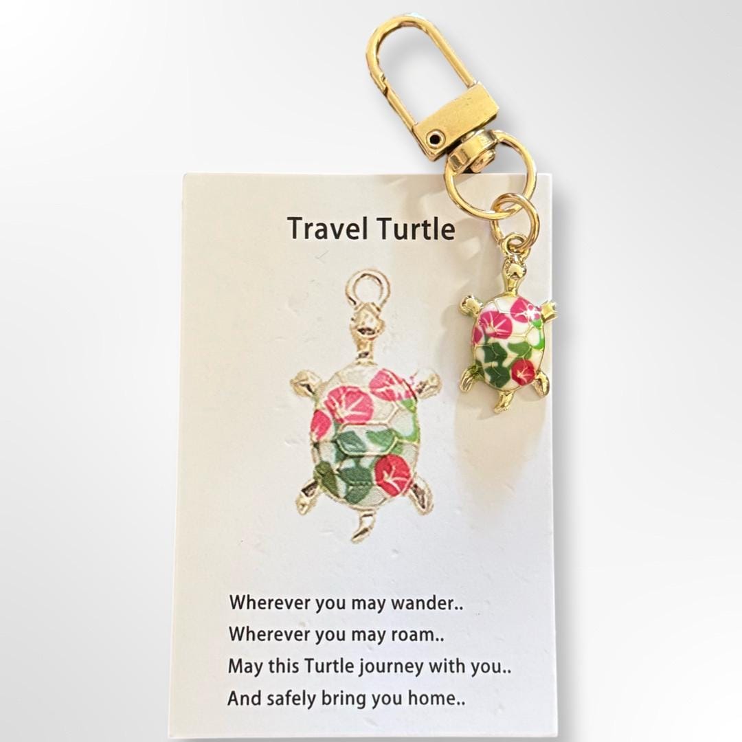 Turtle Bag Charm Keychain, Turtle Keyring Gift, Travel Turtle, Turtle ...