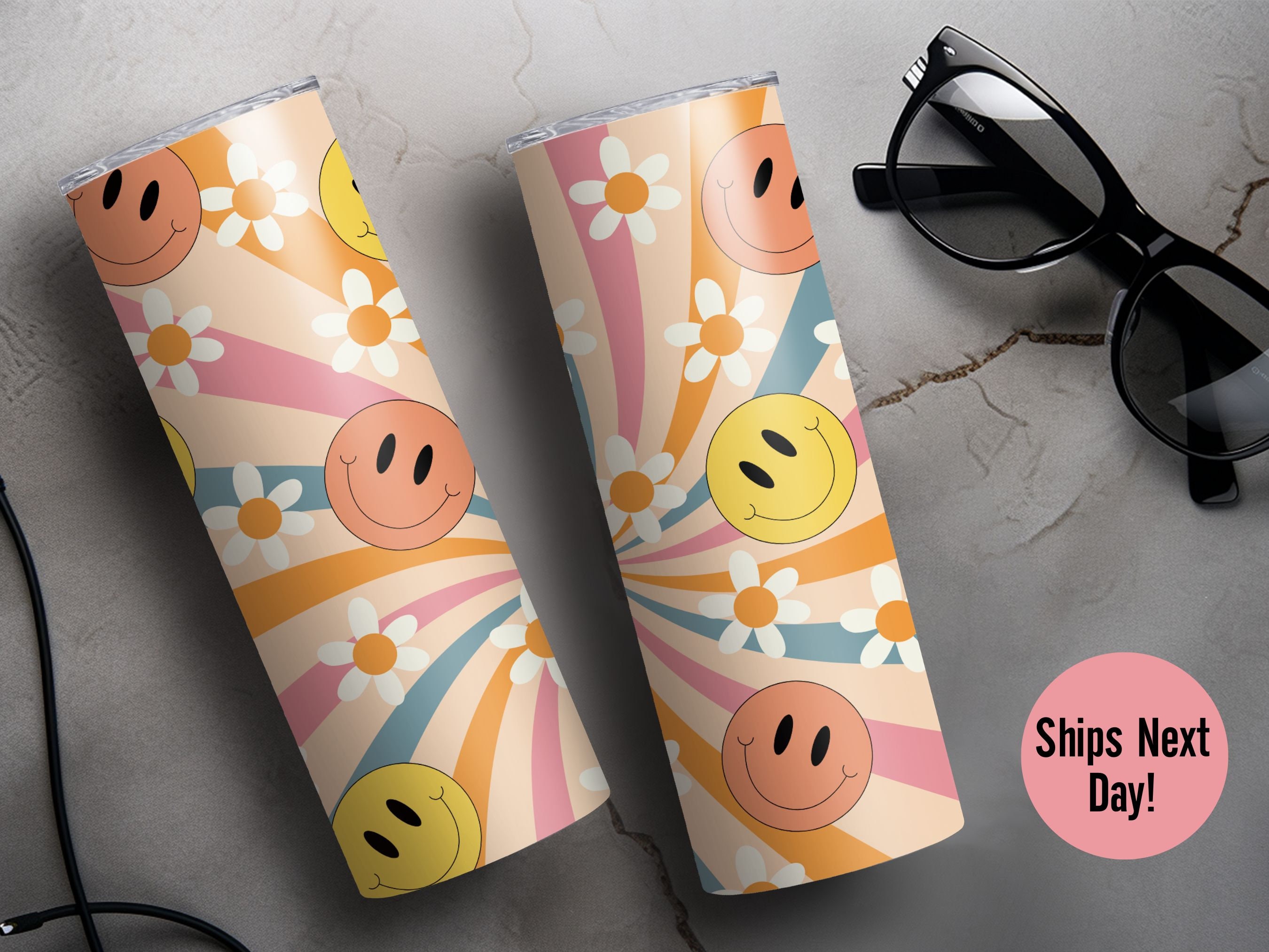 Retro Checker 20oz Skinny Tumbler Retro Hippie Aesthetic 20oz Tumbler ...