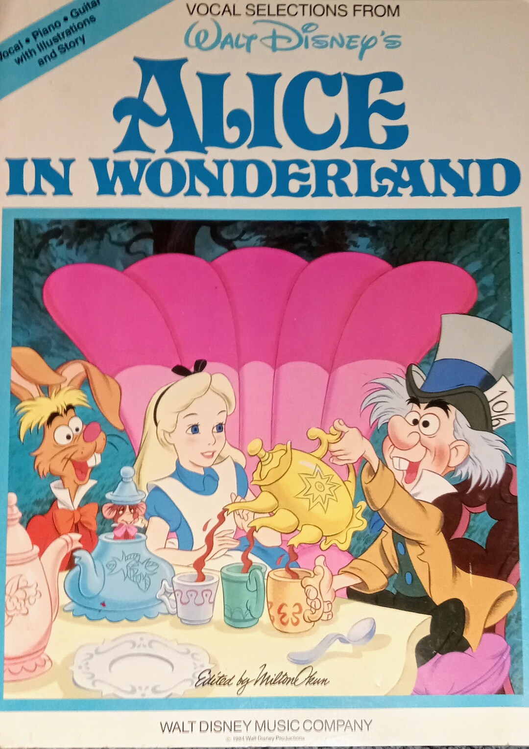 Alice in Wonderland Walt Disney's Vocal Selections Book - Etsy