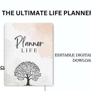 Editable Life Planner | Digital Organizer PDF | Customizable Goal ...