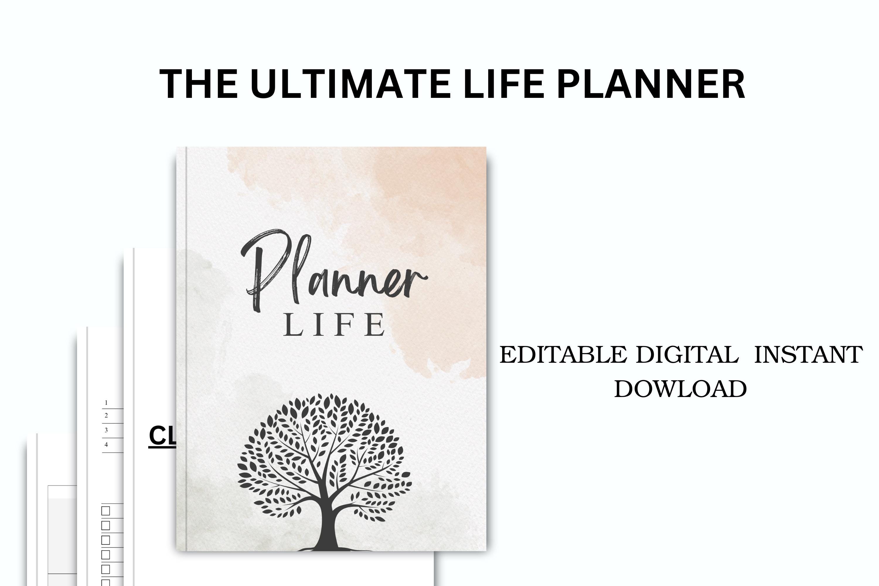 Editable Life Planner | Digital Organizer PDF | Customizable Goal ...