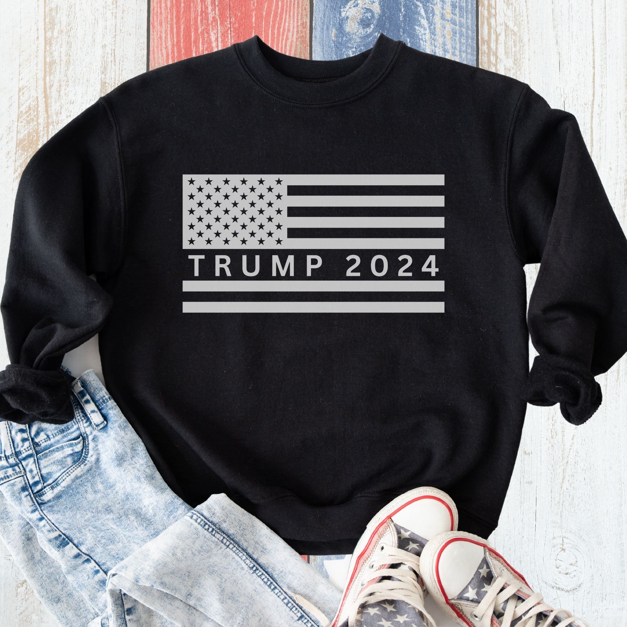 Trump 2024 Sweatshirt, Trump 2024 Shirt, Trump 2024 American Flag ...
