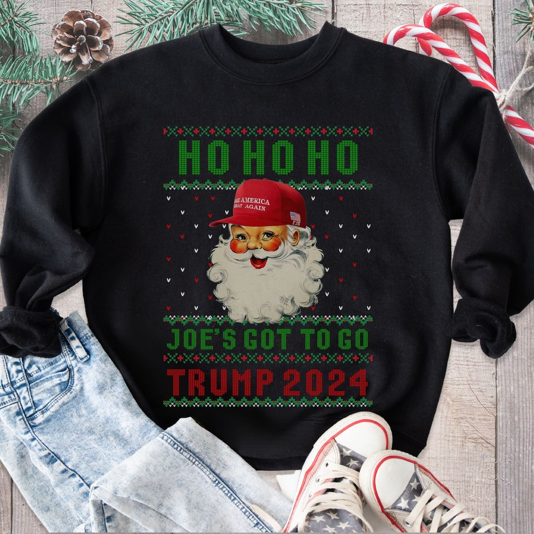 Trump 2024 Christmas Sweatshirt Santa MAGA Ugly Christmas Sweater ...