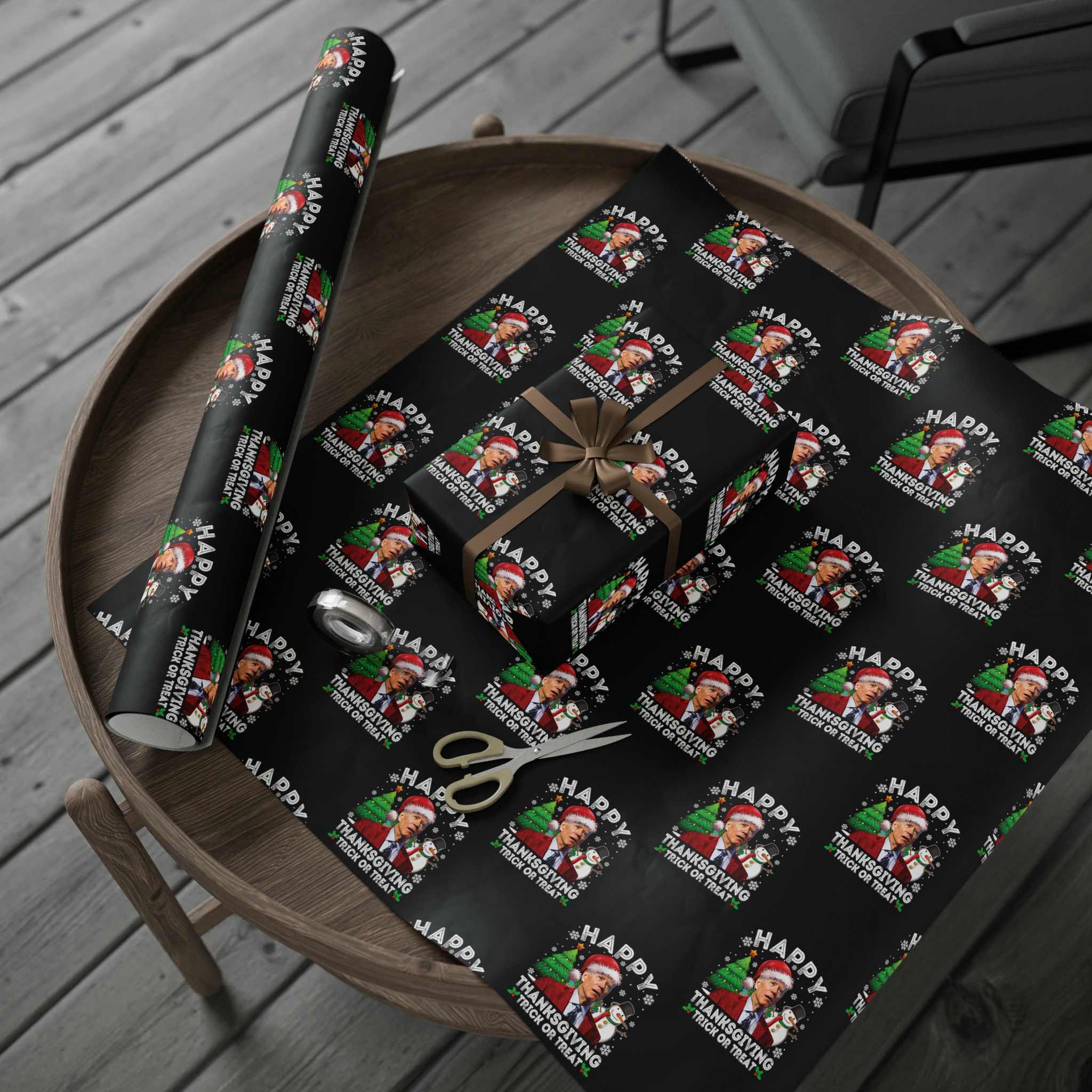 Funny Joe Biden Christmas Wrapping Paper, Joe Biden Christmas Gift Wrap ...