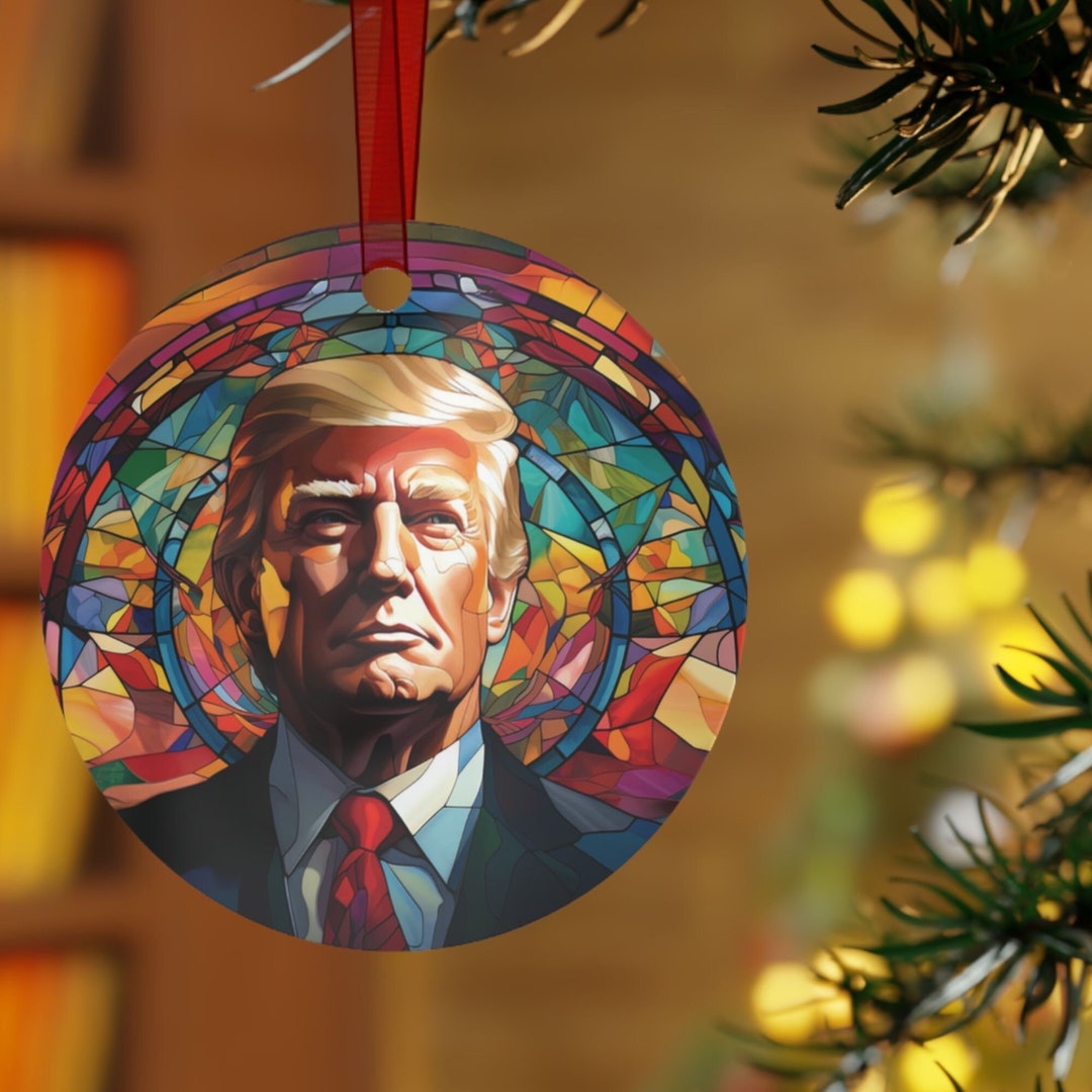 Donald Trump Metal Christmas Ornament, Trump Metal Ornament, Trump ...