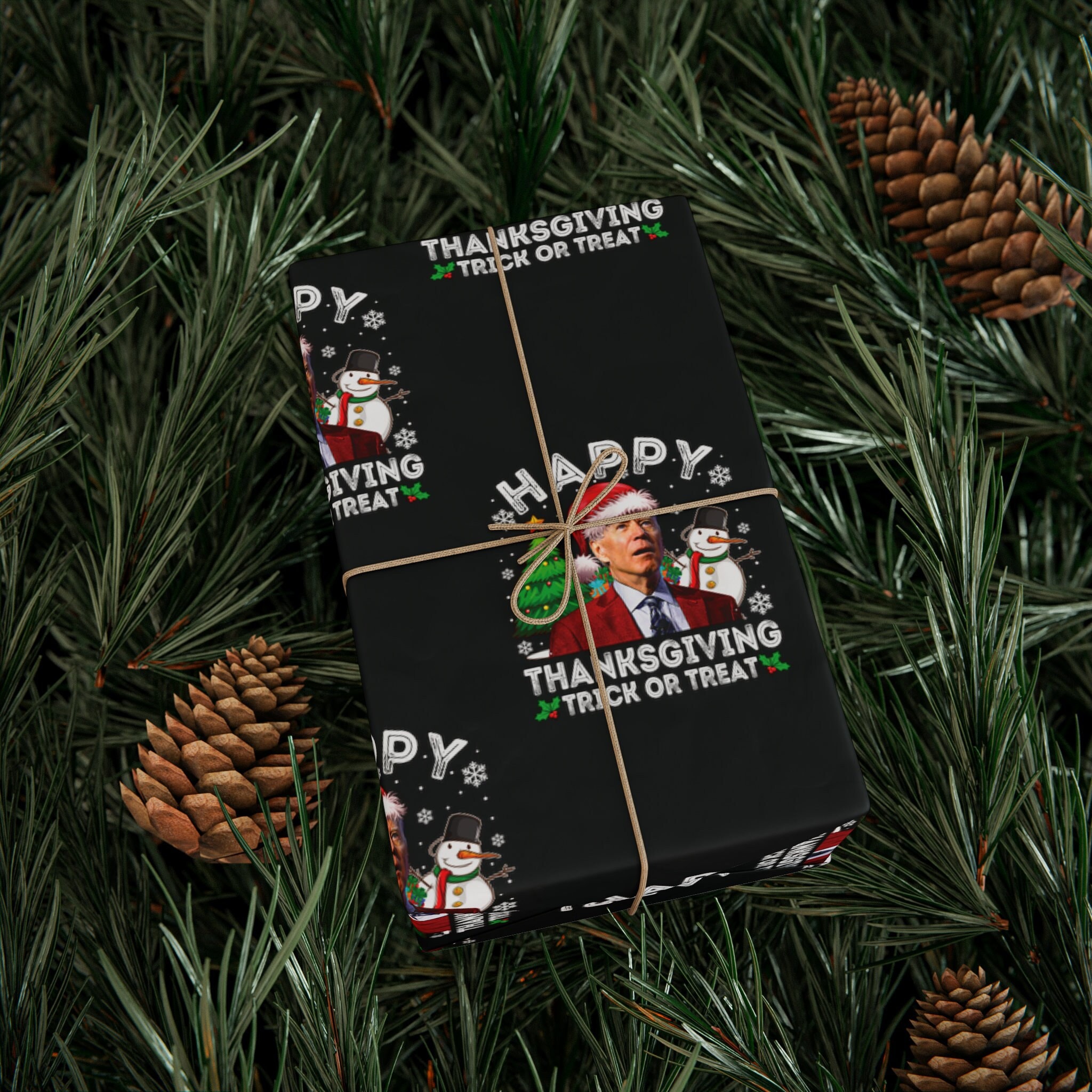 Funny Joe Biden Christmas Wrapping Paper, Joe Biden Christmas Gift Wrap ...
