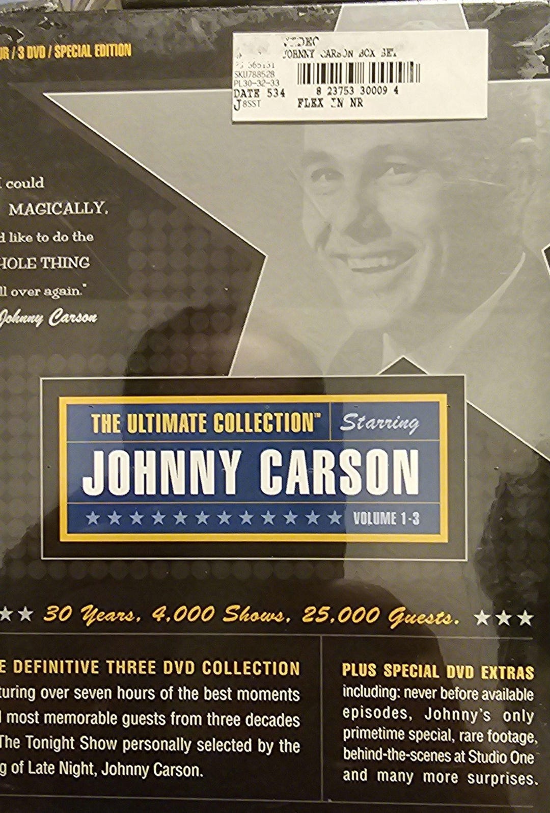The "johnny Carson: the Ultimate Collection" is a 3-disc DVD Set ...