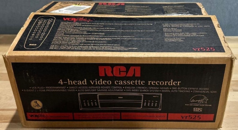 RCA VR525 VCR Plus VHS Cassette Player in Original Packaging - Etsy
