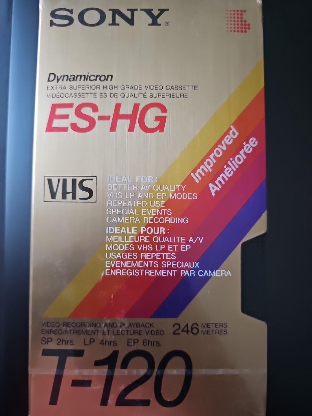Sony Dynamicron ES-HG T-120 VHS Tape in Original Packaging - Etsy