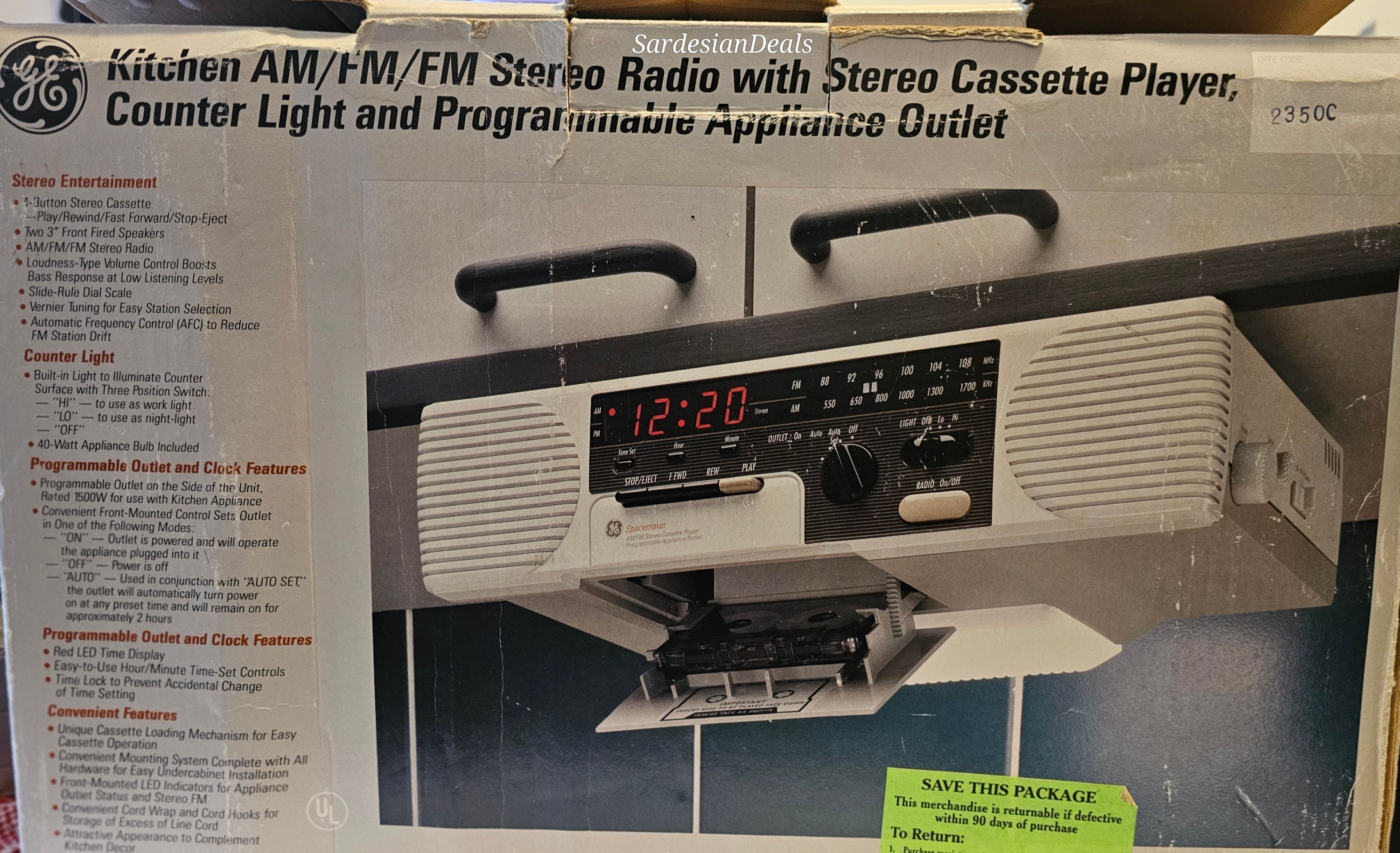 GE Spacemaker Kitchen Under the Counter AM FM Radio Cassette Player in ...
